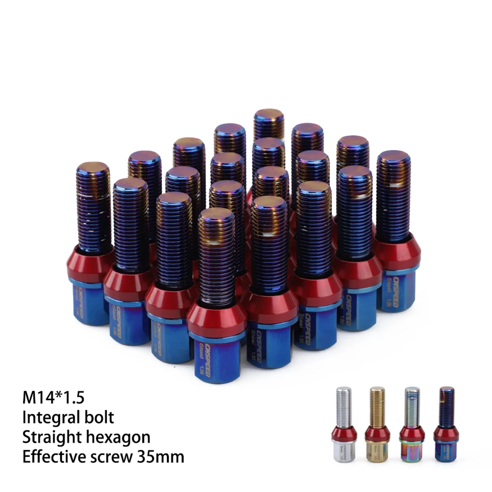 20pcs-Set-Conical-Cover-Wheel-Bolts-M14-1-5-Lug-Bolts-With-sleeve ...