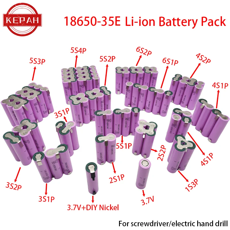 Аккумуляторный блок KEPAH 6S2P/6S1P/5S4P/5S3P/5S2P/5S1P/4S2P/4S1P/3S2P ...