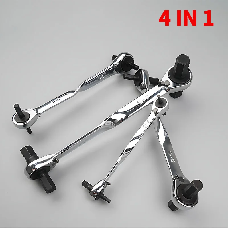 4-in-1-Quick-Ratchet-Hex-Wrench-Set-Hexagonal-Spanner-with-4-Head-Sizes ...
