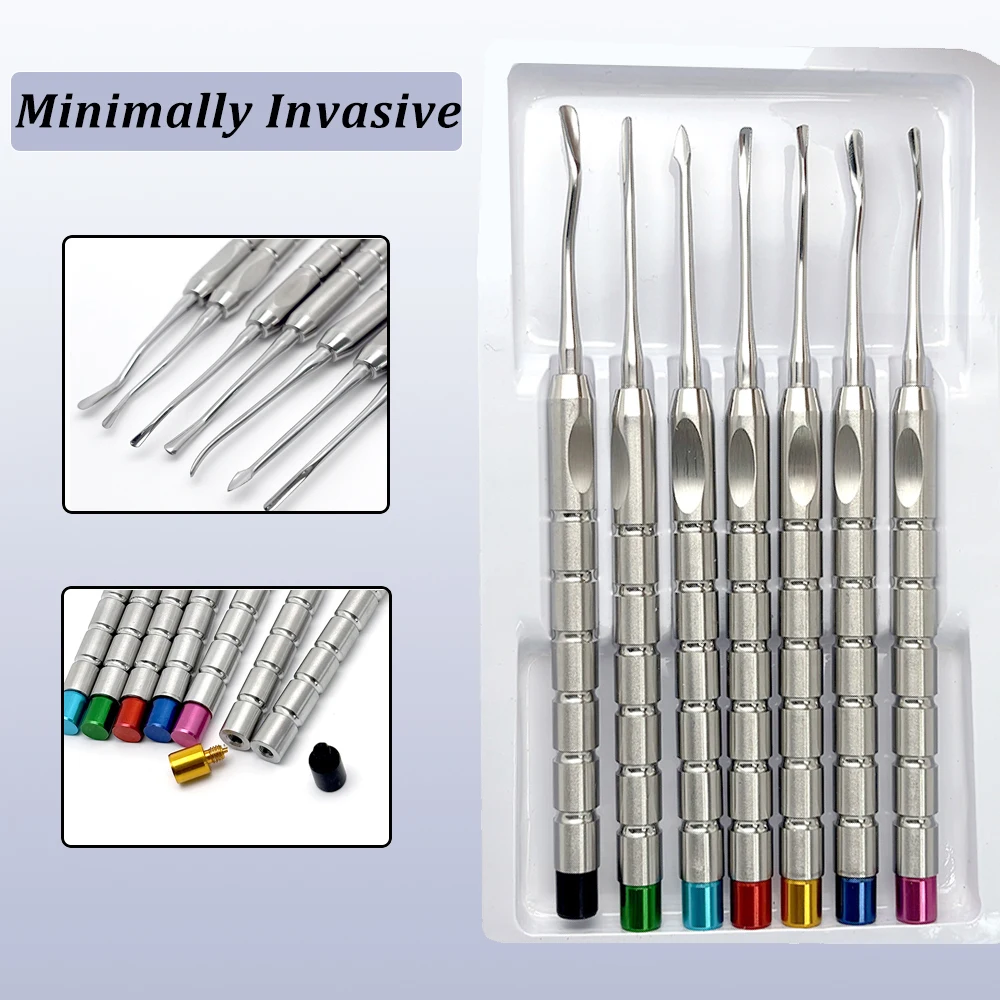 7Pcs-Dental-PDL-Elevator-Luxating-Root-Tooth-Elevator-Titanium ...