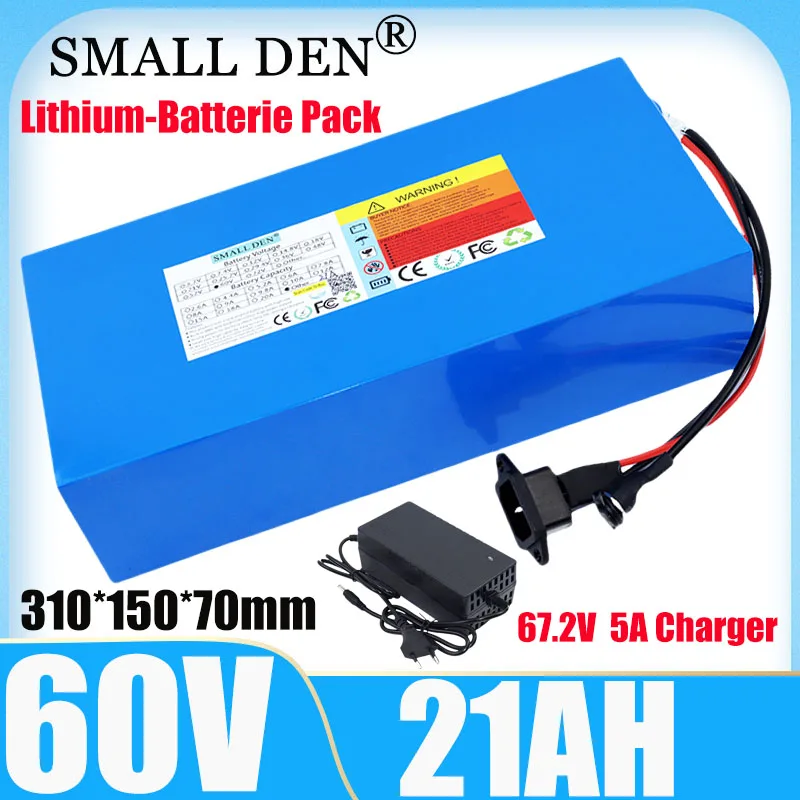 New-60V-21Ah-lithium-battery-pack-18650-16S7P-high-power-suitable-for ...