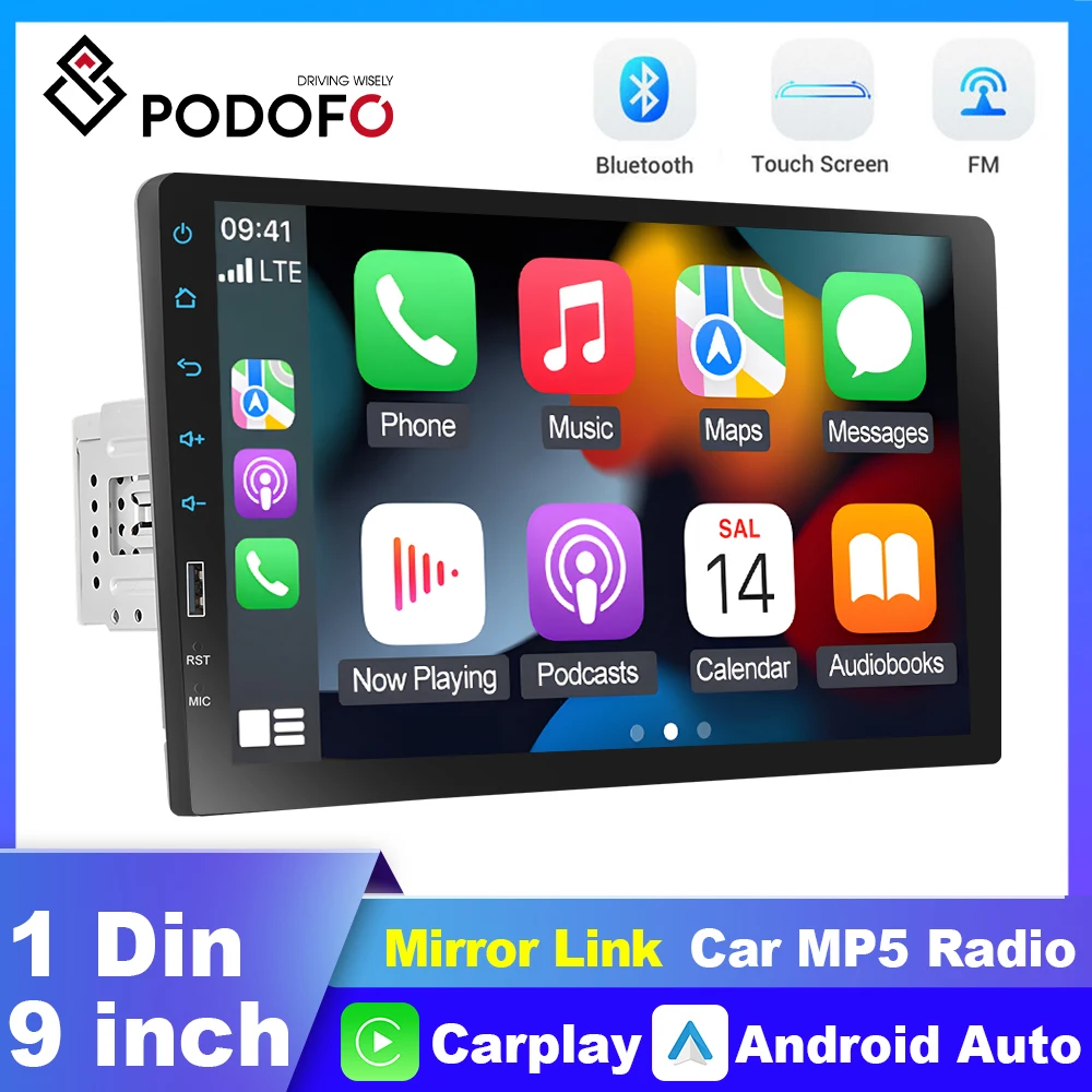 Podofo-1din-Wireless-Carplay-Android-auto-Car-Multimedia-Player-9 ...