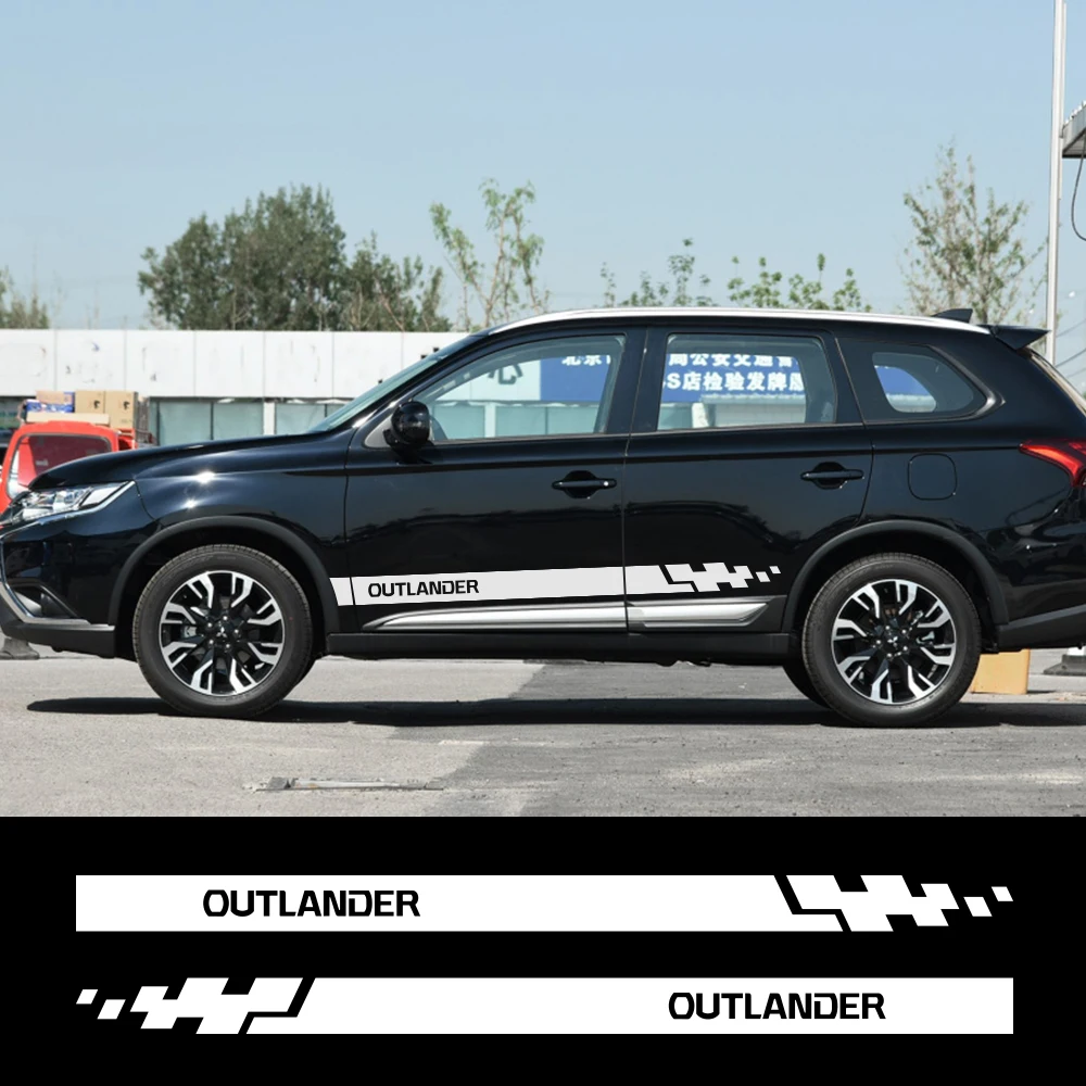 2PCS-Car-Stickers-For-Mitsubishi-Outlander-Vinyl-Film-Auto-Styling-Side ...