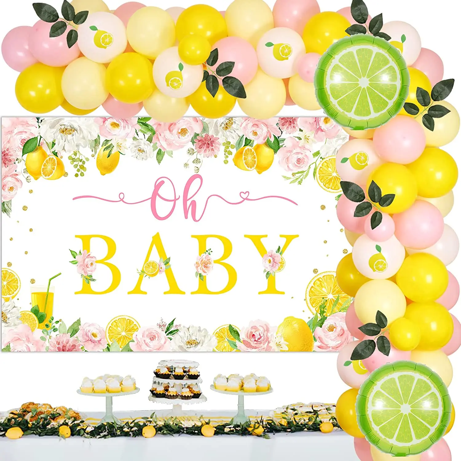 Pink And Yellow Baby Shower