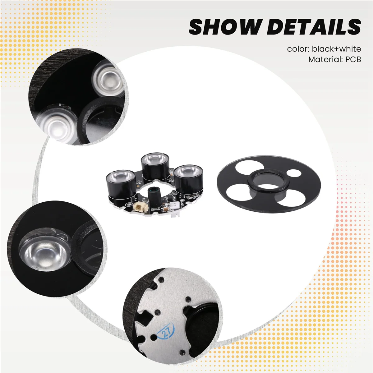 New 3C-3 array IR led Spot Light Infrared 3x IR LED board for CCTV ...