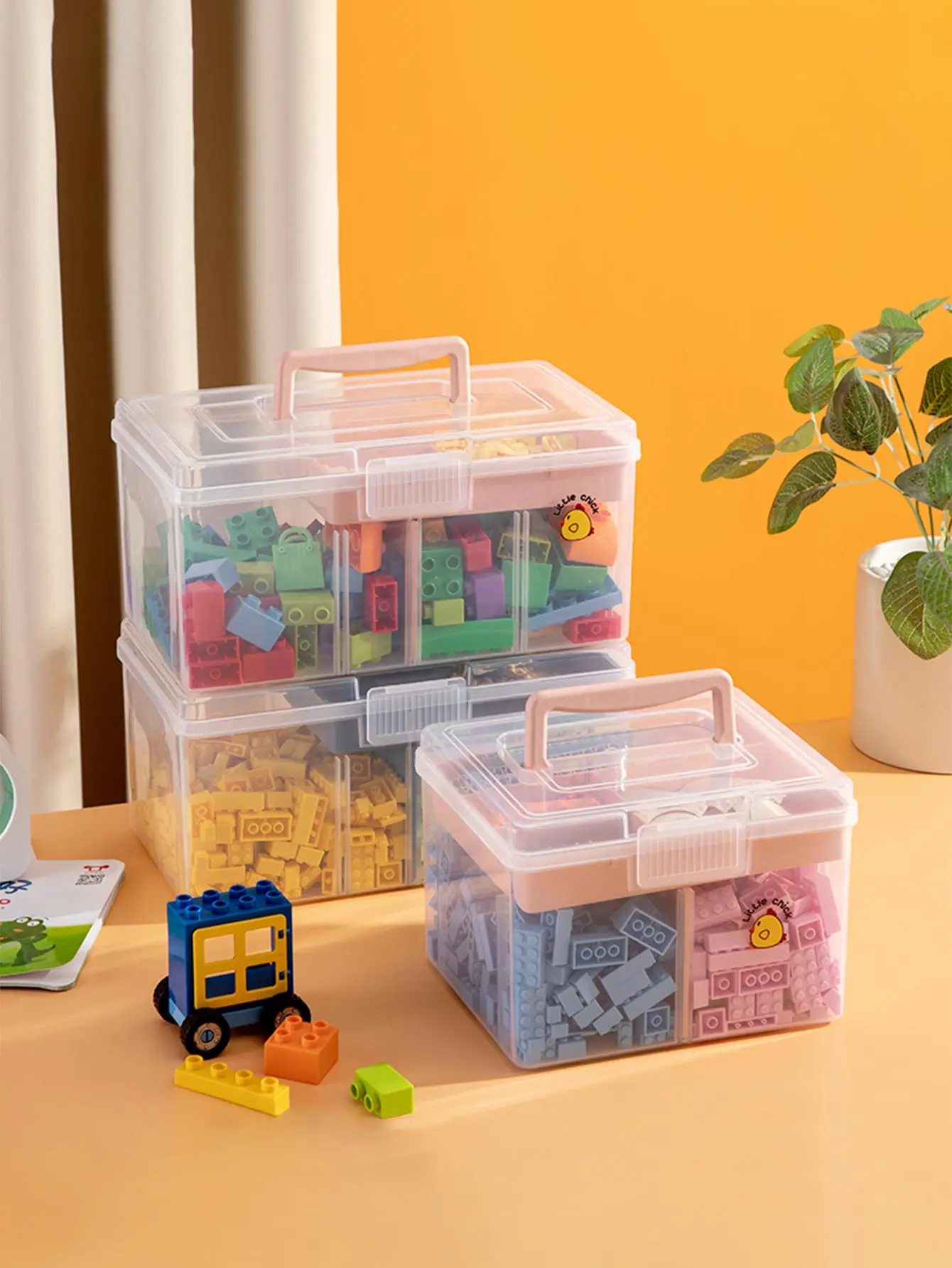 WORTHBUY-Building-Blocks-Storage-Box-Stackable-Toys-Organizer-Storage ...