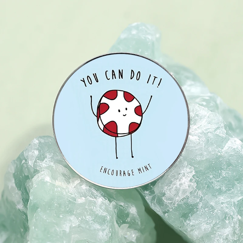 Encourage-Mint-You-Can-Do-It-Brooches-Pin-Gift-for-Friends-Cute-Cartoon ...