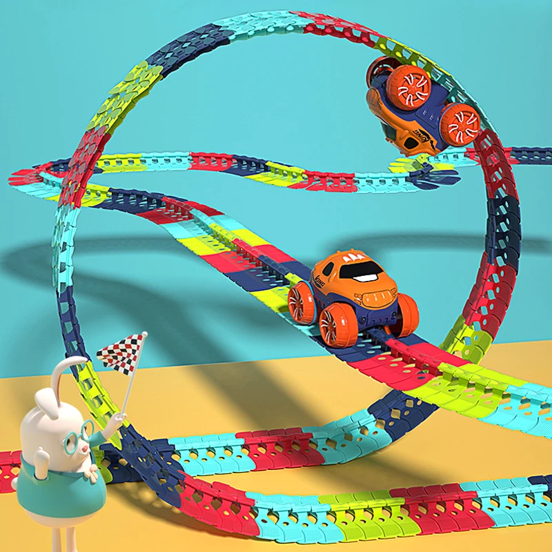 Changeable Anti-gravity Assembled Track with LED Light-Up Race Car ...