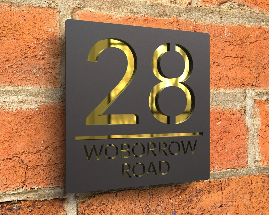 Square Door Number Plaques