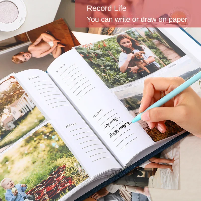 Leinen Fotoalbum 6 Zoll: Interleaf-Design für 200-300 Kinderfotos ...