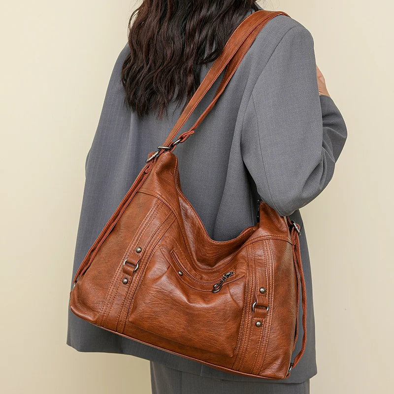 Ladies' Synthetic Leather Shoulder Bag, Chic Crossbody Purse, Multi ...