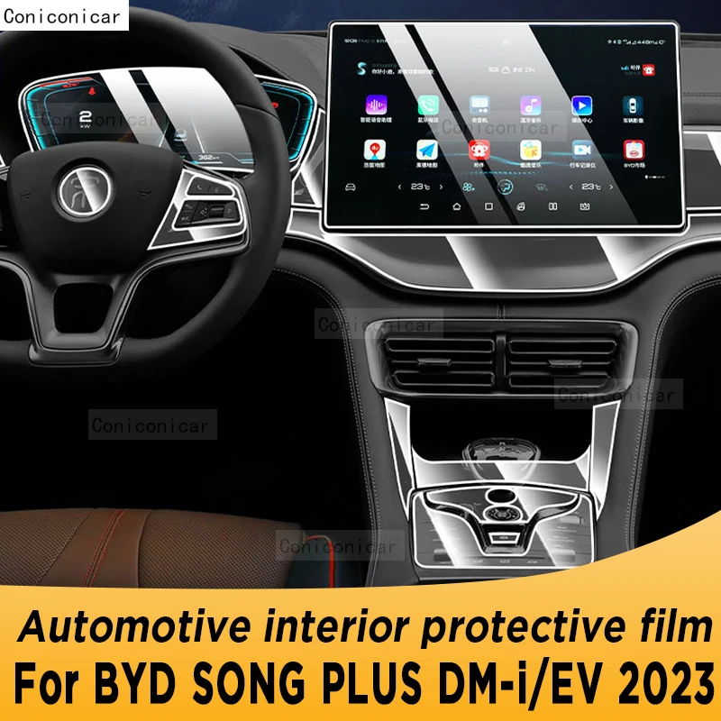 Panel de caja de cambios de navegación para BYD SONG Plus dm i/EV 2023, pantalla Interior ...