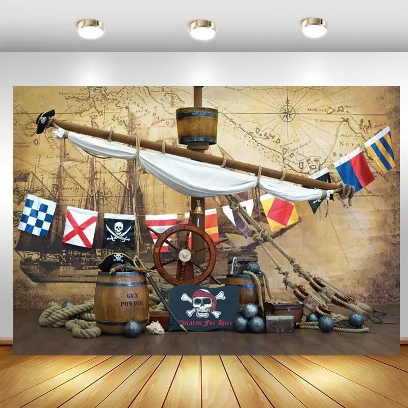 Pirate Ship Deck Backdrop