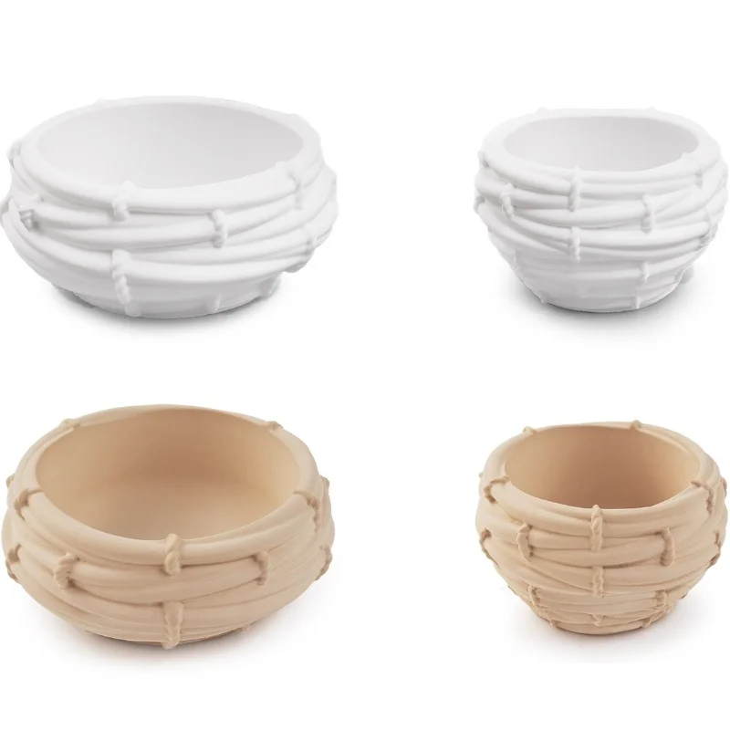 Irregular Mesh Bird Nest Candle Cup Silicone Mold – Barking Kat Design