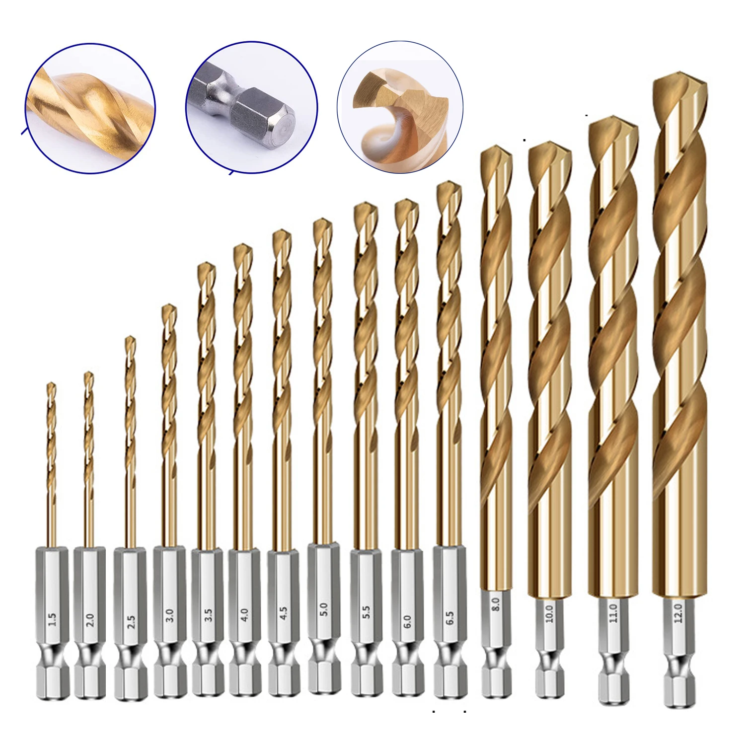 Drill Accessories 0 3 Shank | Tool Drill Bit Wood Cut | Drill Bit Set ...