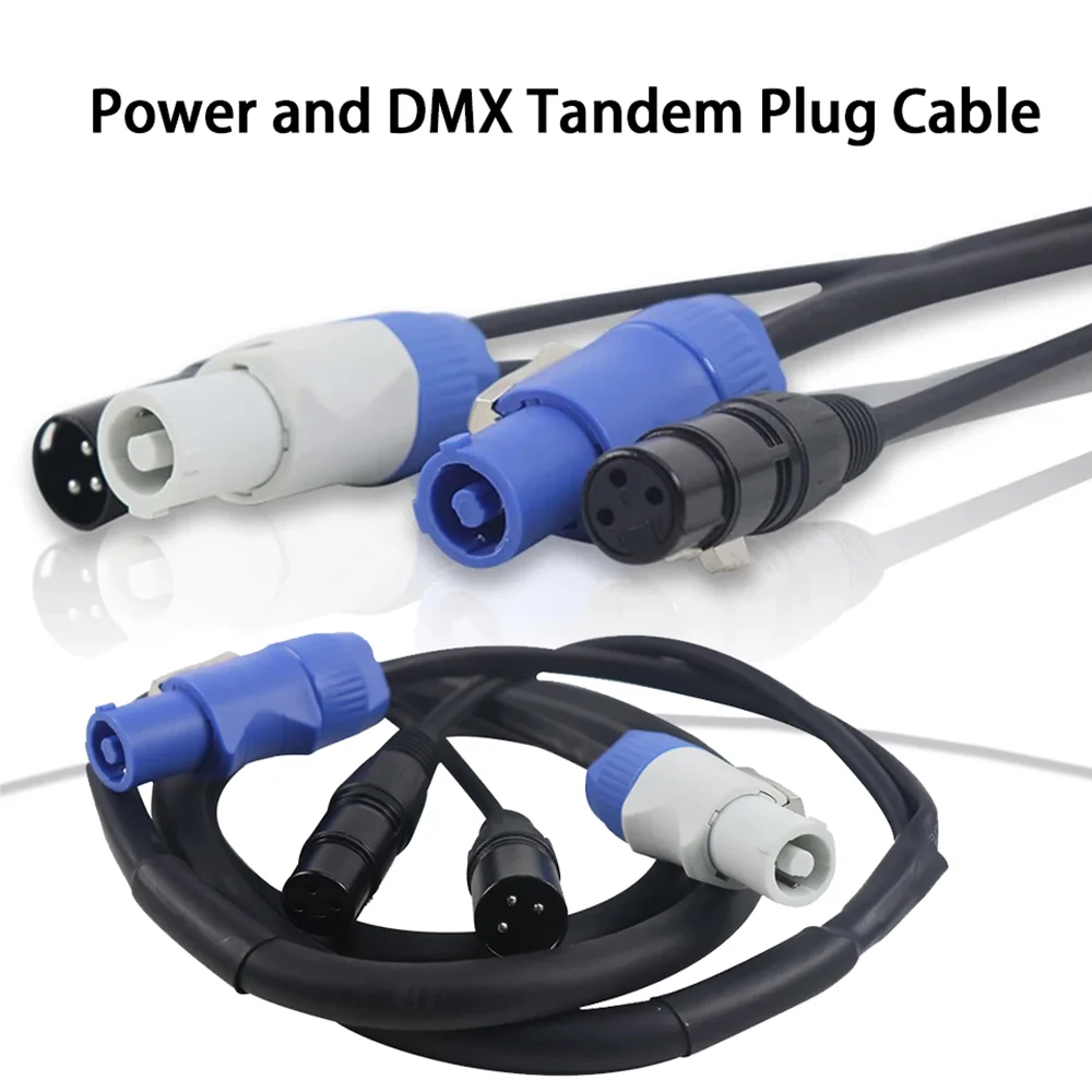Tandem luminaire Combination power plug DMX Cable Power Line Stage ...