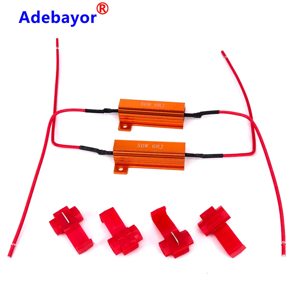10pcs-50w-6ohm-8ohm-10ohm-Load-Resistors-LED-Flash-Rate-Turn-Signals ...