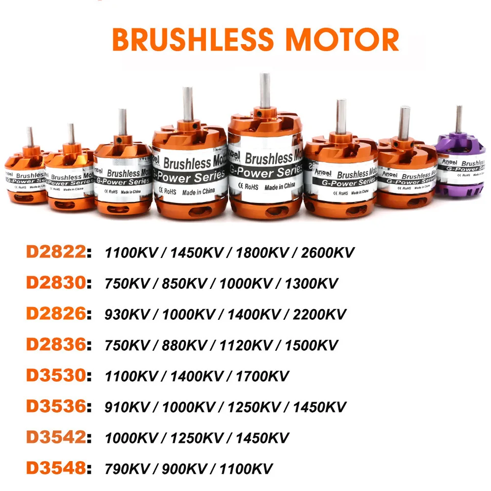 Brushless Motor 2-3/4/5S D2830 D2822 D2826 D2836 D3530 D3548 D3542 ...