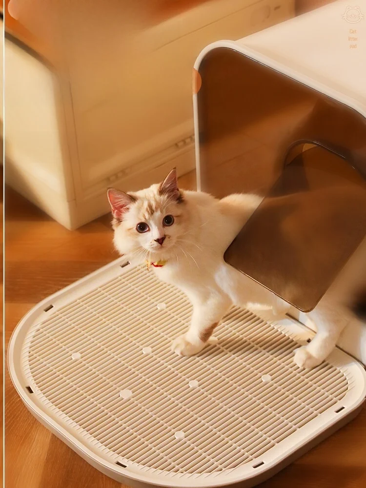 Double Layer Litter Mat Plastic Anti-Spla Pet Supplies Toilet Mat Sand ...