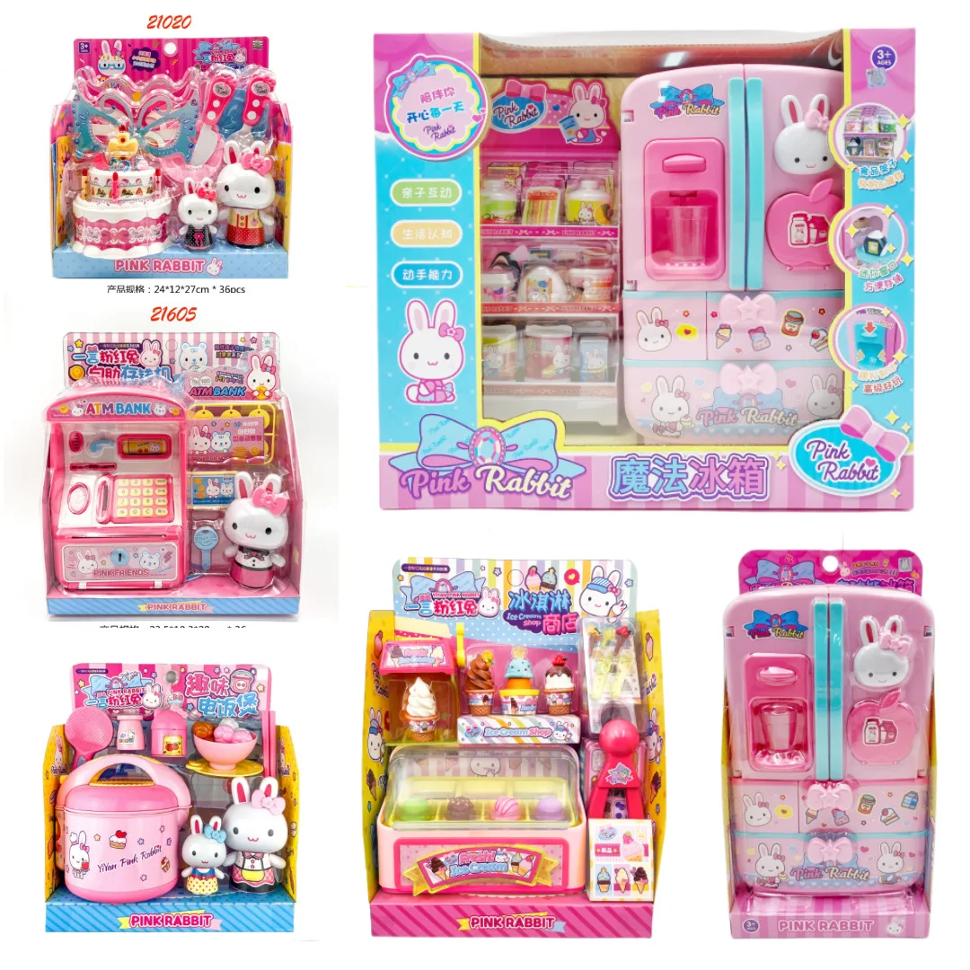 Miniso-S-Pink-Rabbit-Kitchen-Refrigerator-Mini-Makeup-Table-Cake-Party ...