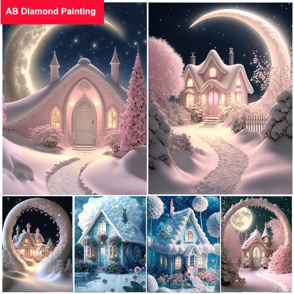 Diamond Painting House Scenery | 5d Diy Diamond Painting House - 5d Diy ...