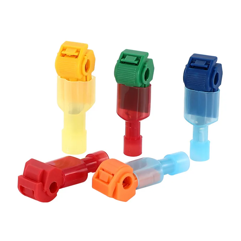 5/25/50pairs T-shaped quick cable tap connector, snap on lock terminal ...