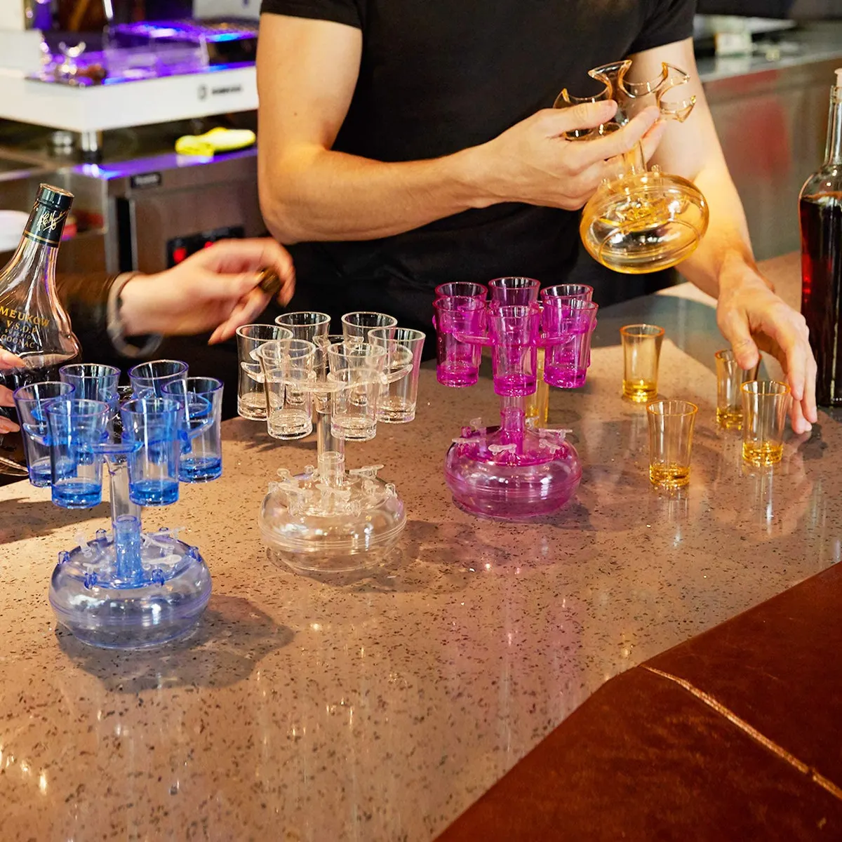 6-Shot-Acrylic-Wine-Whisky-Beer-Dispenser-Holder-Liquor-Dispenser ...