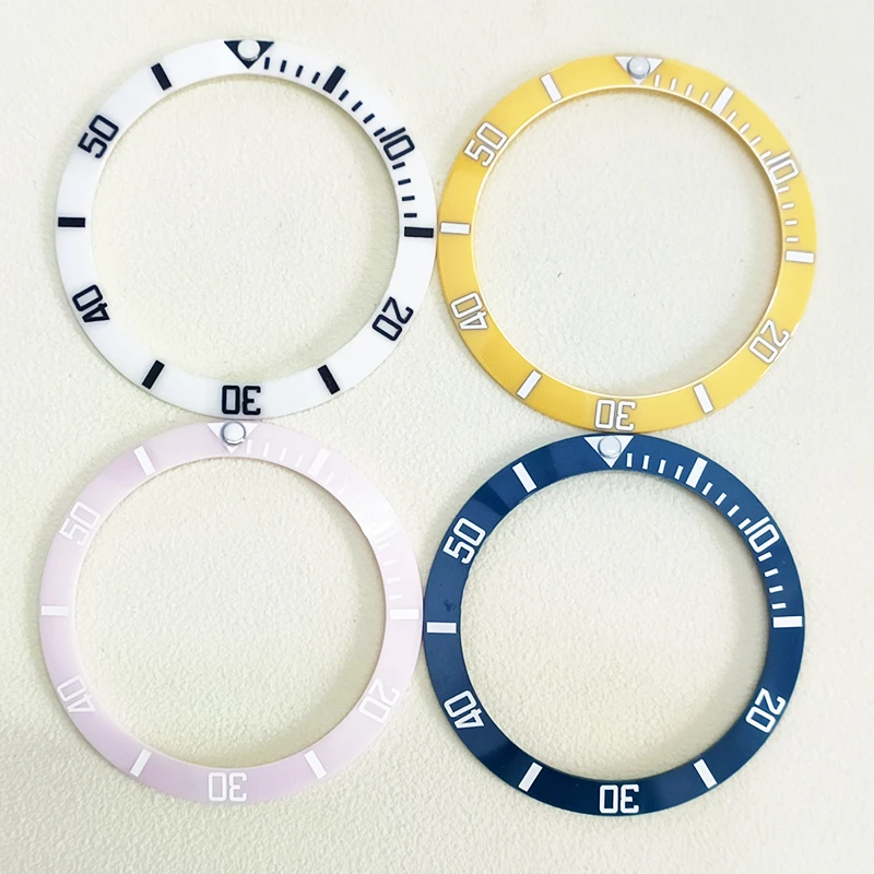 Yellow-White-Blue-Red-38mm-Watch-Bezel-Ceramic-Beveled-Edge-Watch ...