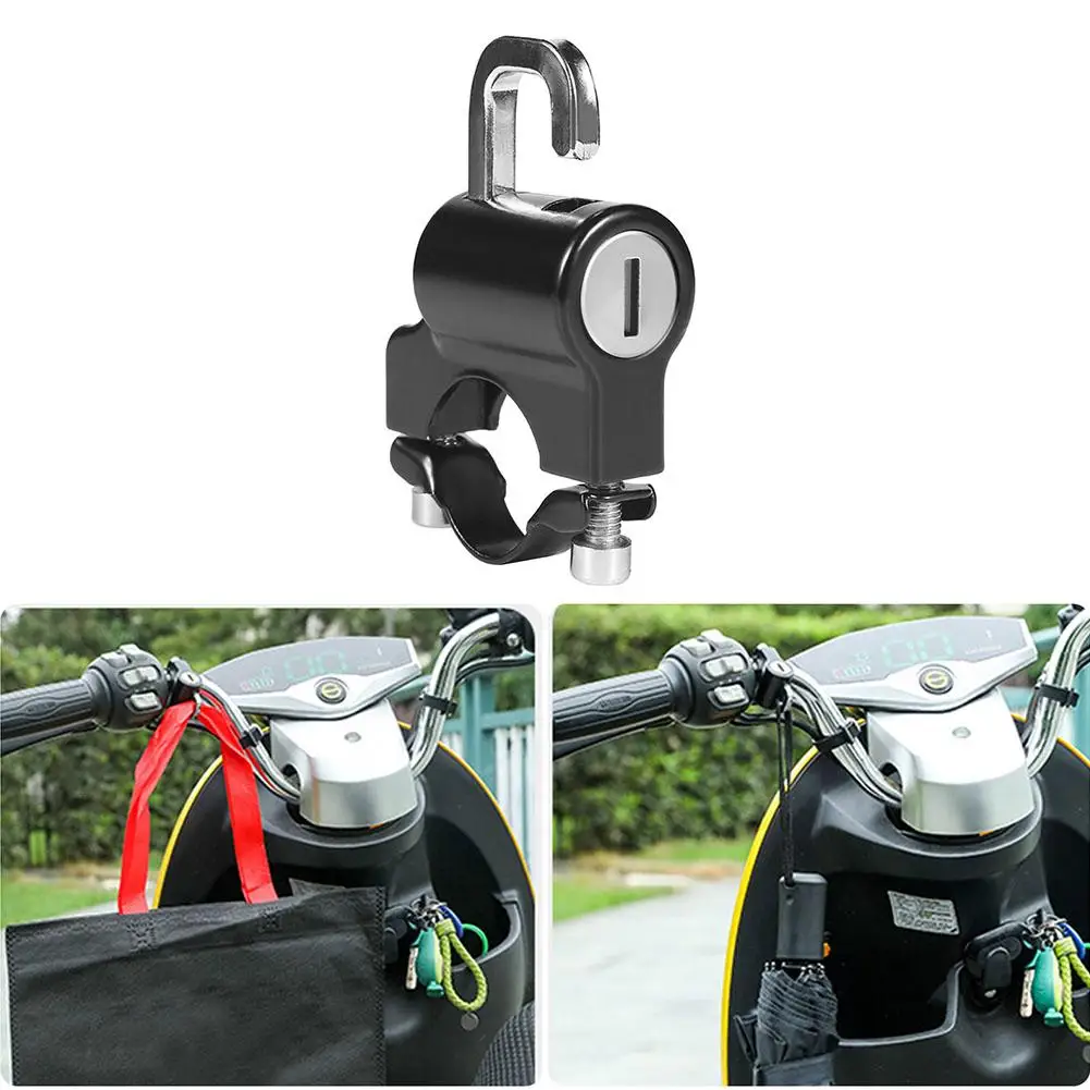 Portable-Bicycle-Lock-Electric-Scooter-Helmet-Lock-Motorcycle-Handlebar ...