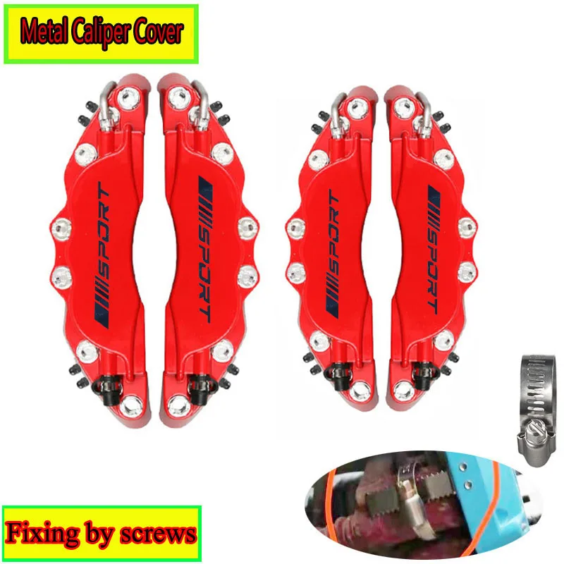 4 Or 2 Pcs Universal Fixing By Screws Aluminum Metal Brake Caliper ...