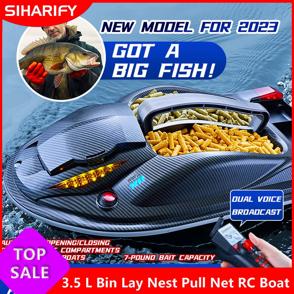 Smart-500M-Remote-Control-Fishing-Bait-Boat-9KM-H-Speed-Cruise-Radio ...