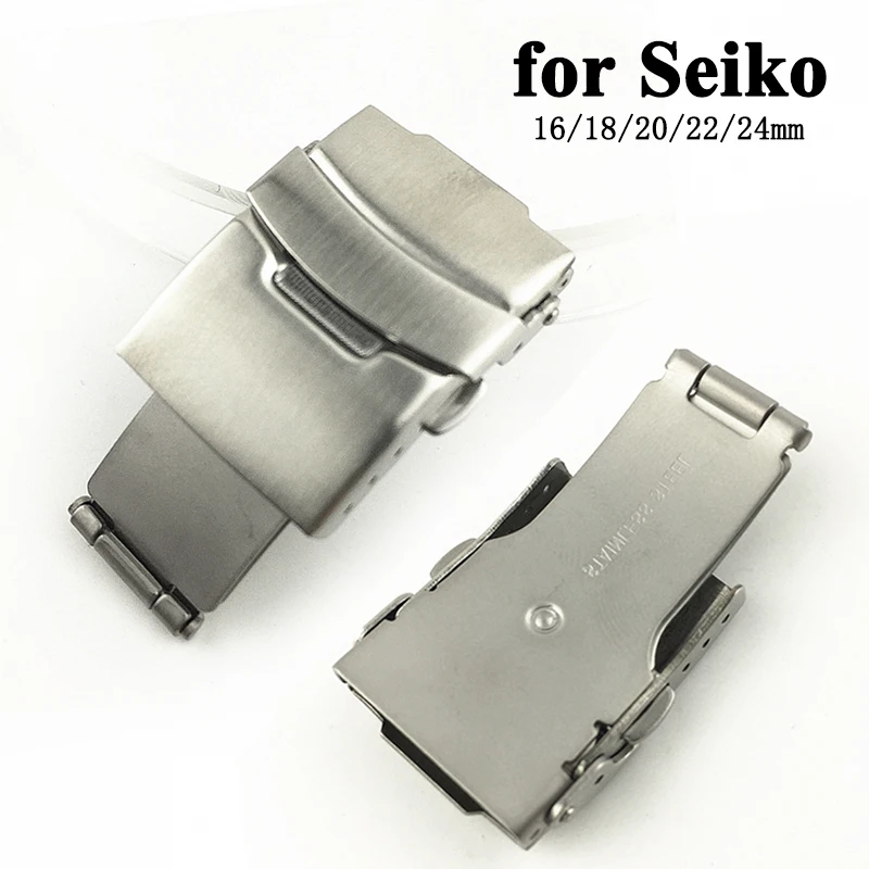 Stainless Steel Buckle for Seiko Bracelet 16/18/20/22/24mm Folding ...