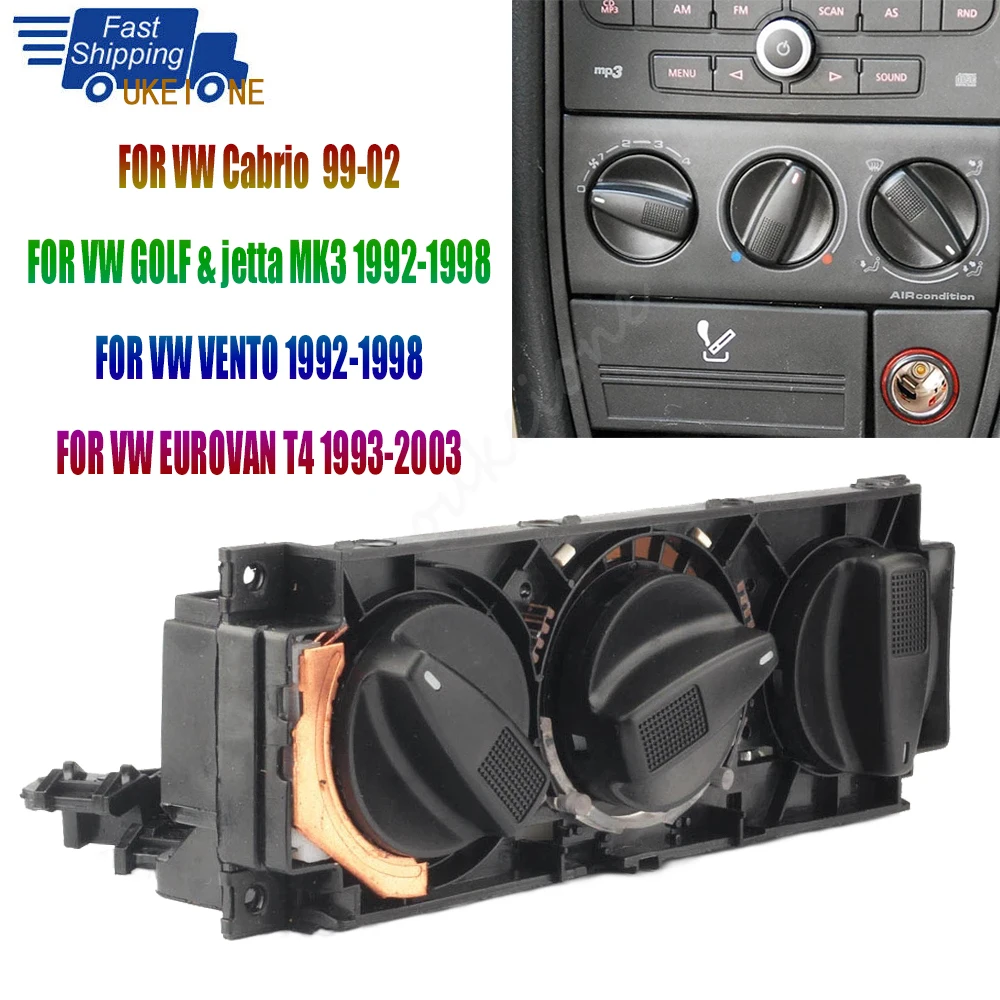 Auto-Heater-Panel-Climate-Control-Knob-For-VW-Volkswagen-Cabrio-Golf ...
