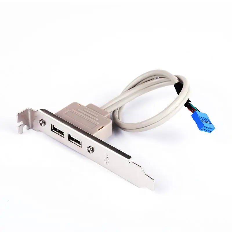 Double Port USB Rear Motherboard Extension Cord Desktop PC Case PCI USB ...