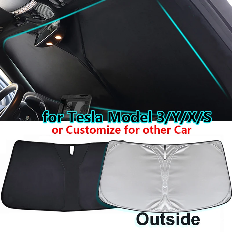 For-Tesla-Model-3-Y-2023-Front-Back-Windshield-Sun-Shade-Anti-UV-Sun ...