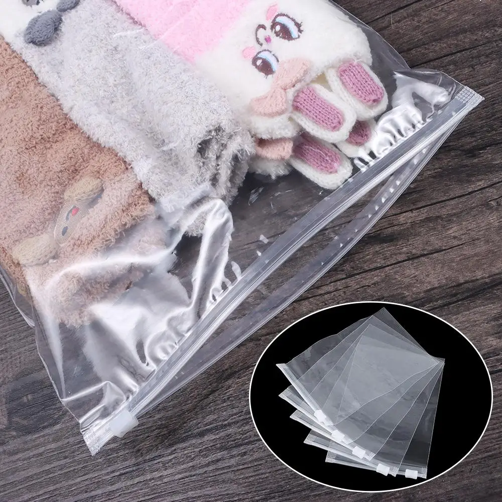 5PCS Portable Clear Transparent Plastic Bag Travel Package Clothing ...