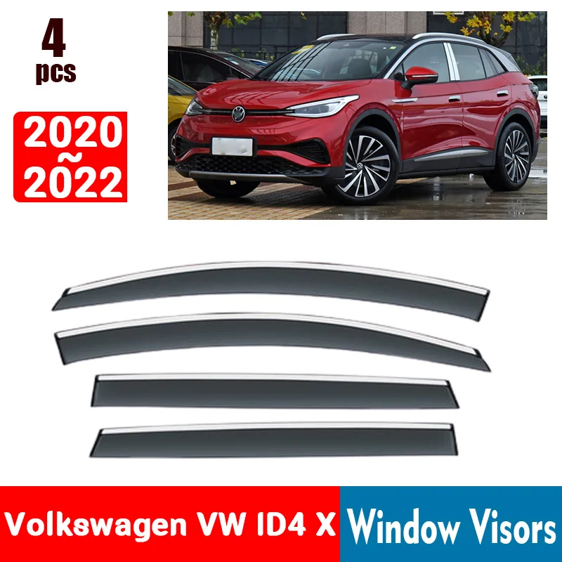 FOR-Volkswagen-VW-ID4-X-2020-2022-Window-Visors-Rain-Guard-Windows-Rain ...