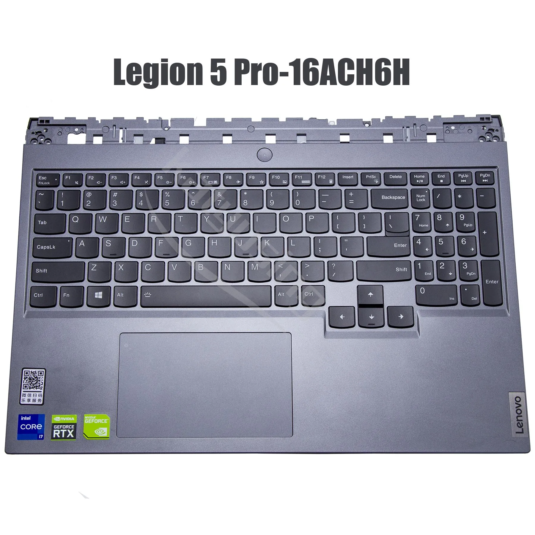 US RU Keyboard for Lenovo Legion 5 Pro-16ACH6H Topcase Palmrest With ...