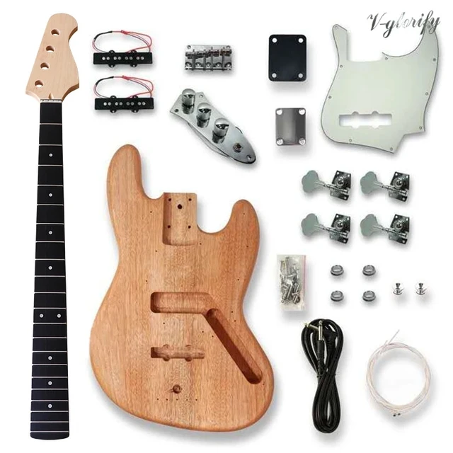 PB Bass Guitar Kit with all accessories Maple JB Bass Guitar neck 21 ...