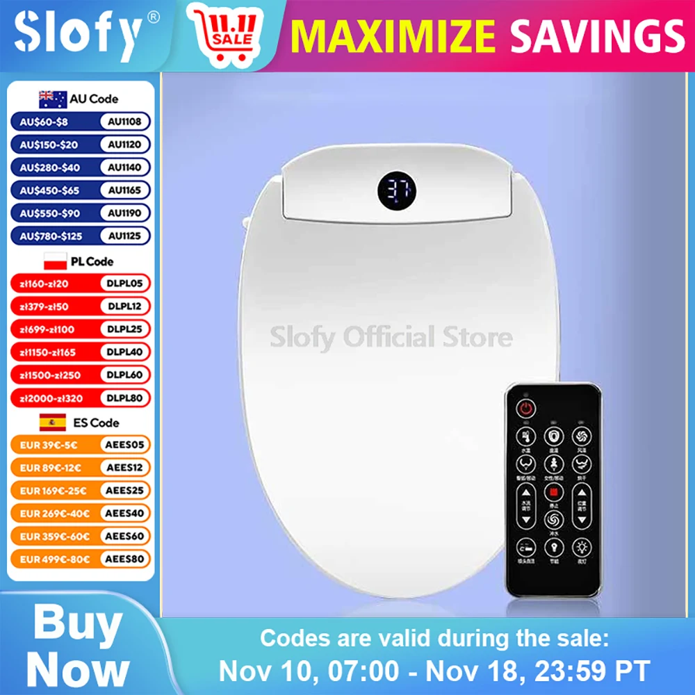 Smart-Toilet-Bowl-Remote-Control-Toilet-Cover-Dryer-Water-Wind-Adjust ...