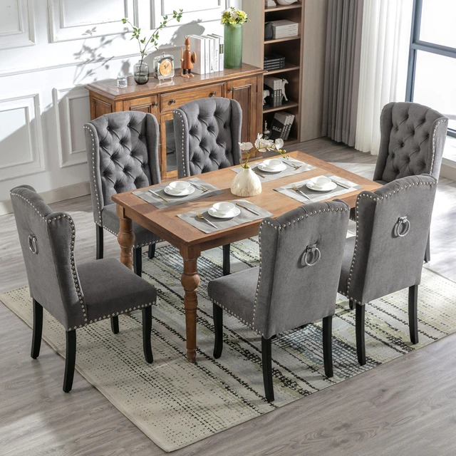 High Back Fabric Dining Room Chairs