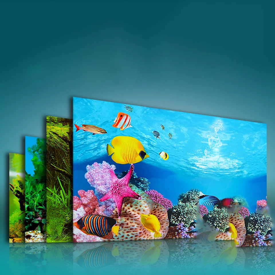 Fish Tank LYUMO Aquarium Seafloor Water Grass Background Decoration ...