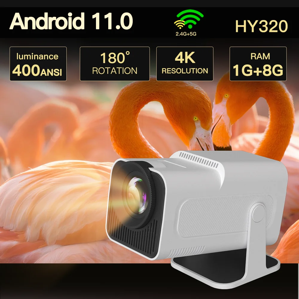 LYNCAST-HY320-Smart-Projector-Android-11-MINI-Portable-Home-Cinema-Dual ...