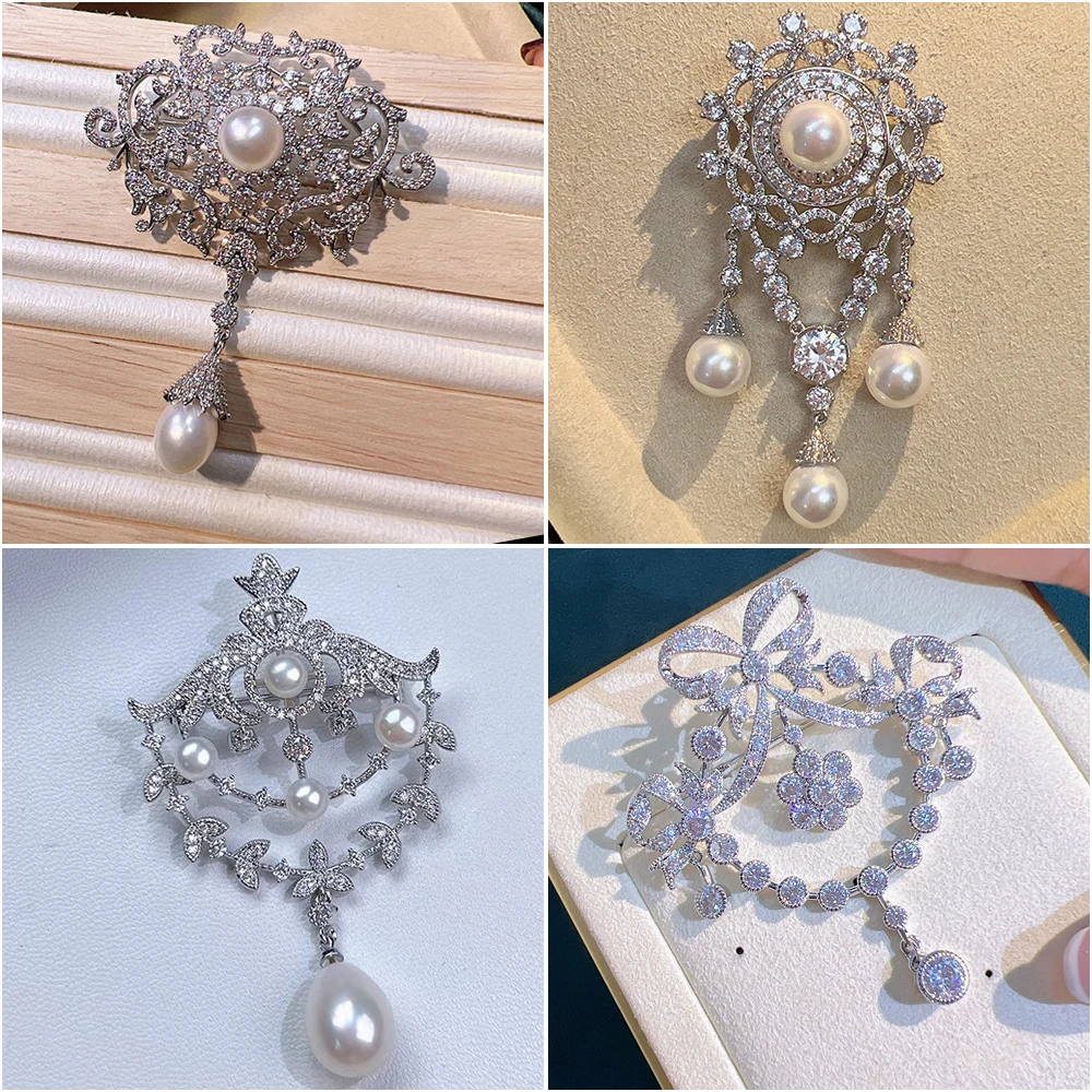 High-grade-Female-Broche-Exquisite-Palace-Tassels-Pearl-Brooches-Luxury ...