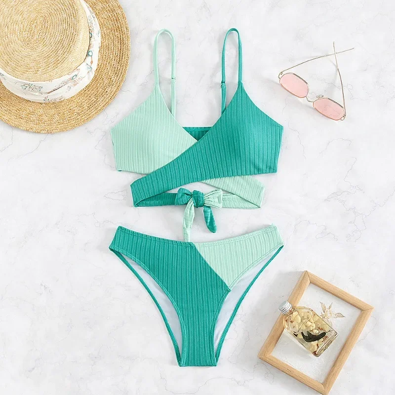 2024 Mixed Colors Sexy Bikinis Women's Swimwear Push Up High Waist ...
