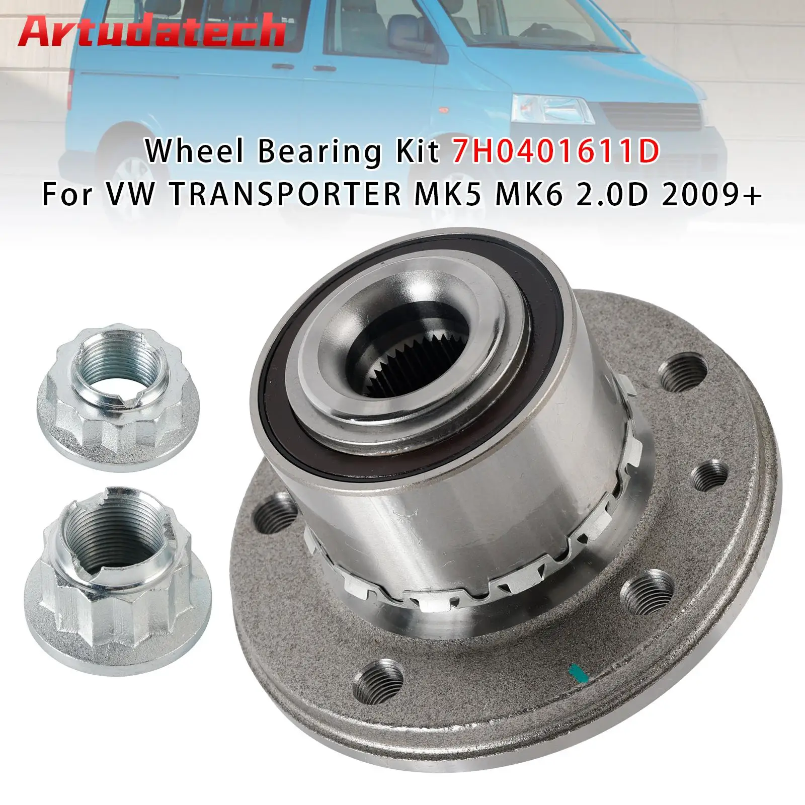 Artudatech Wheel Bearing Kit 7H0401611D For VW TRANSPORTER MK5 MK6 2.0D ...