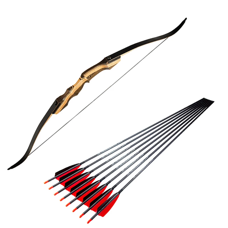 62 Inches 20-70 IBS Recurve Bow and Arrows Set – Outdoor Gear ...