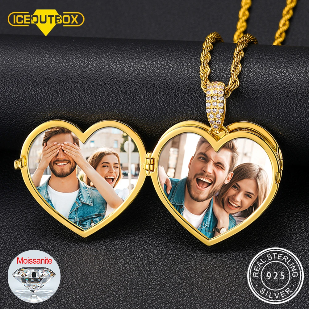 Heart-Shape-Custom-Photo-Pendant-Hip-Hop-Memory-Jewelry-Custom-Material ...