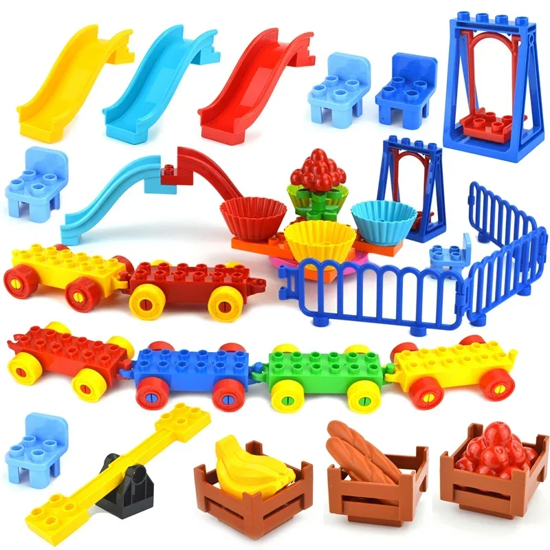 Big-Size-Building-Block-Furniture-Door-Chair-Slide-Ladder-Swing-Car ...
