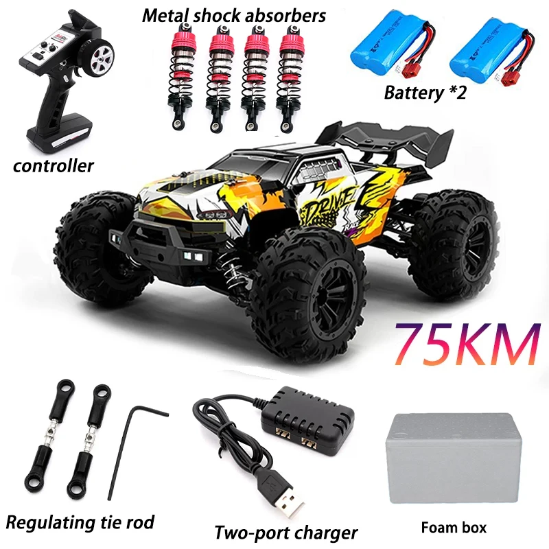 Carro-de-controle-remoto-de-alta-velocidade-com-farol-LED-carro-RC-off ...